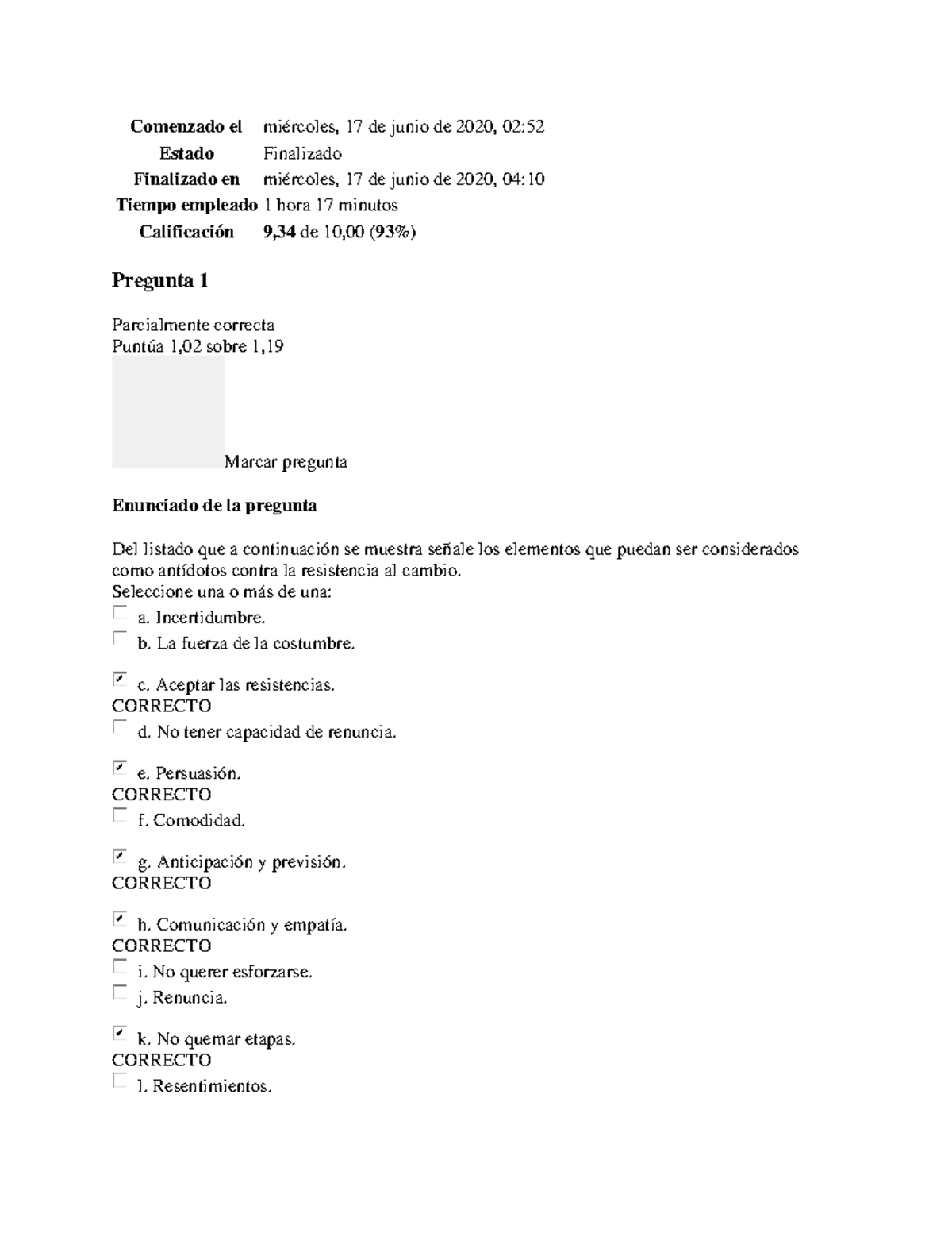 465912665 Examen Direccion y Planificacion Estrategica DD014 - Comenzado el miércoles, 17 de ...