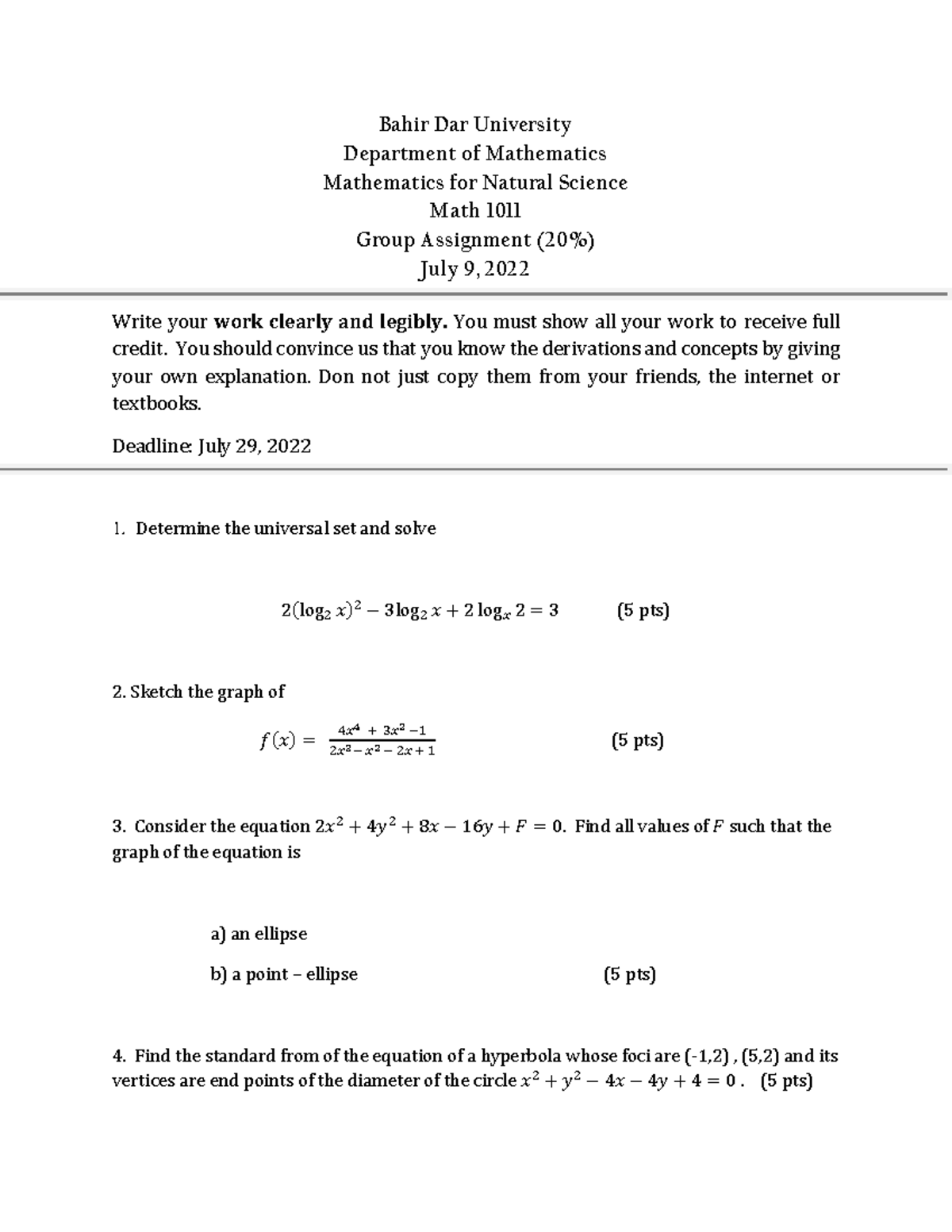 4 5933911148112907391 - Bahir Dar University Department of Mathematics ...
