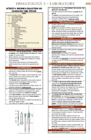 HEMATOLOGY WEEK-2 - CHAPTER 16 : Examination of the Peripheral Blood ...