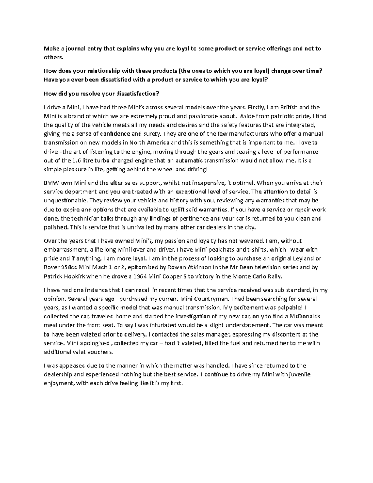 learning Journal Week 8 products and how to overcome product ...