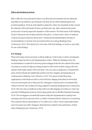 Case Study Assignment Accounting - As of 2021, the CBA has 800,000 ...