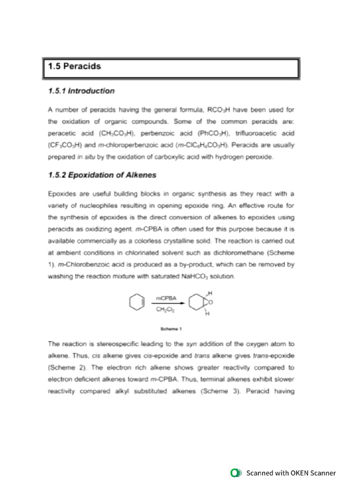 Chemistry 10 - Peracids, Baeyer - Villiger Oxidation, Oxidation of ...