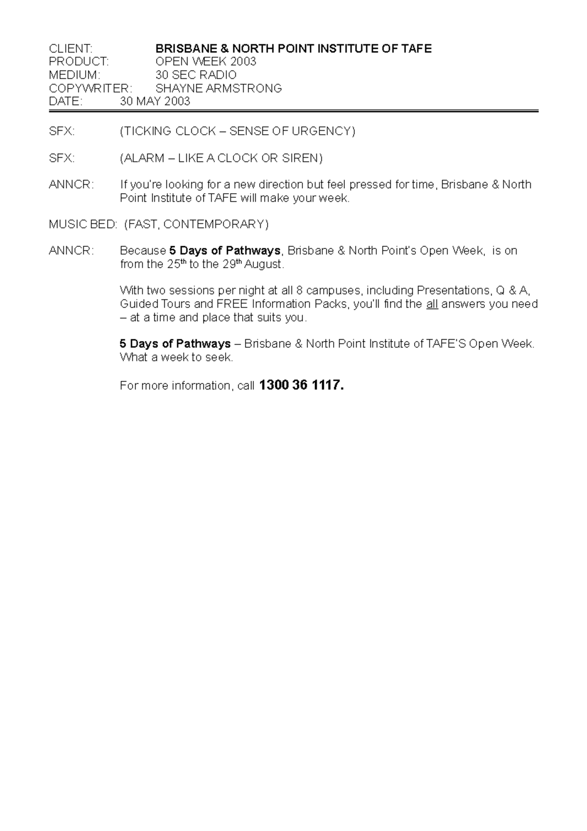 Radio Sample - Assignment example for the last assignment - CLIENT ...