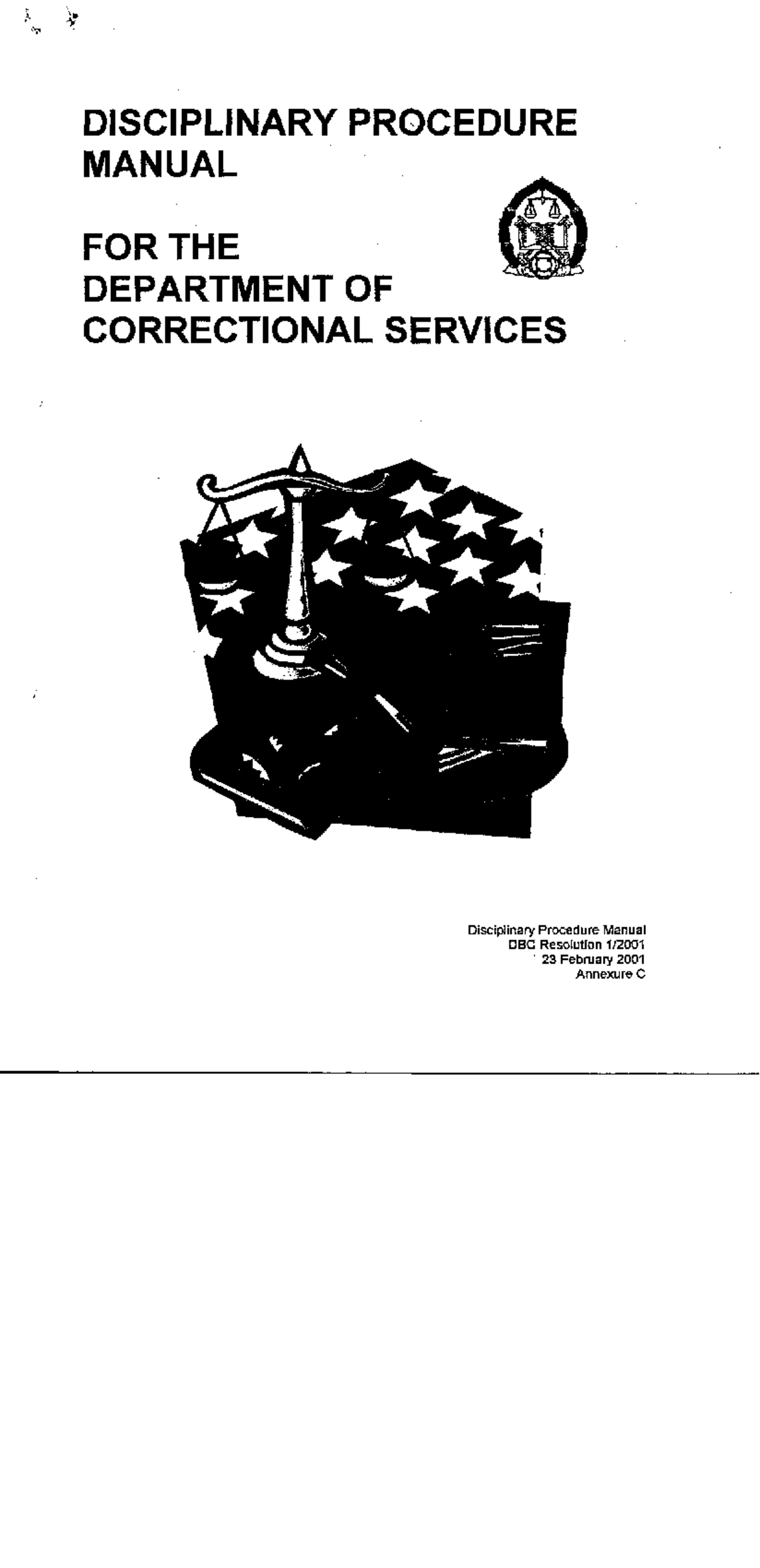 DCS Disciplinary Procedure-1 - DISCIPLINARY PROCEDURE MANUAL FOR THE ...