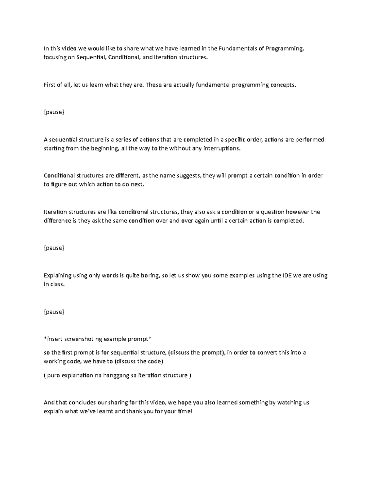 Fundamentals guide - homework - In this video we would like to share ...