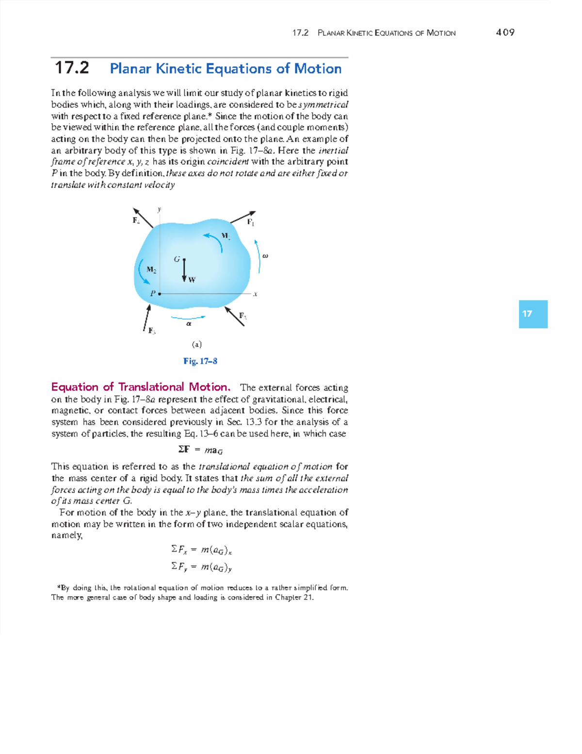Planar Kinetic Equations OF Motion - 1 7. 2 1 7 .2 PLANAR KINETIC ...