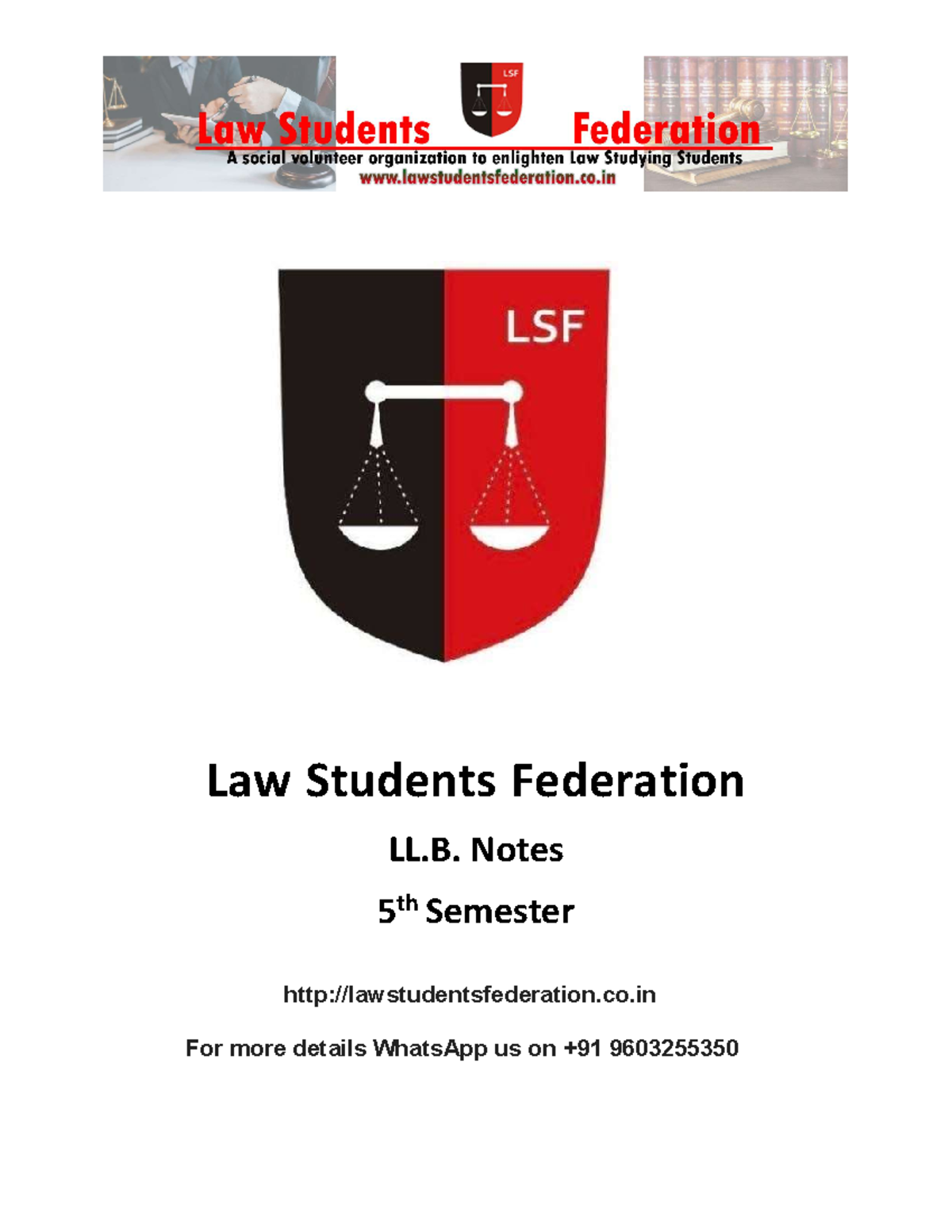 87 - llb - Law Students Federation LL. Notes 5 th Semester ...