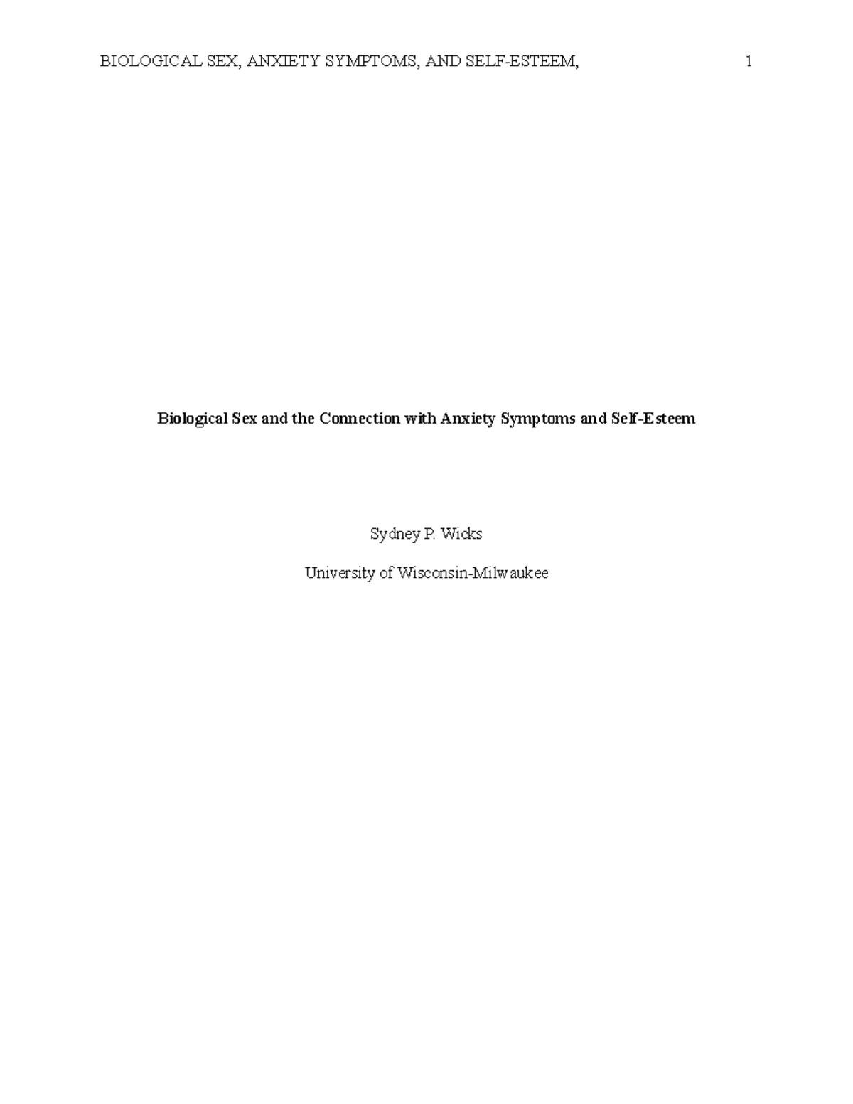 Psych 325 Method Section - Biological Sex and the Connection with ...