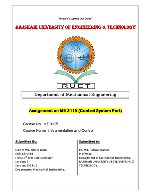 ME 3256 - Rana Sir - Sessional note - Design of Machine Elements Sessional - Studocu
