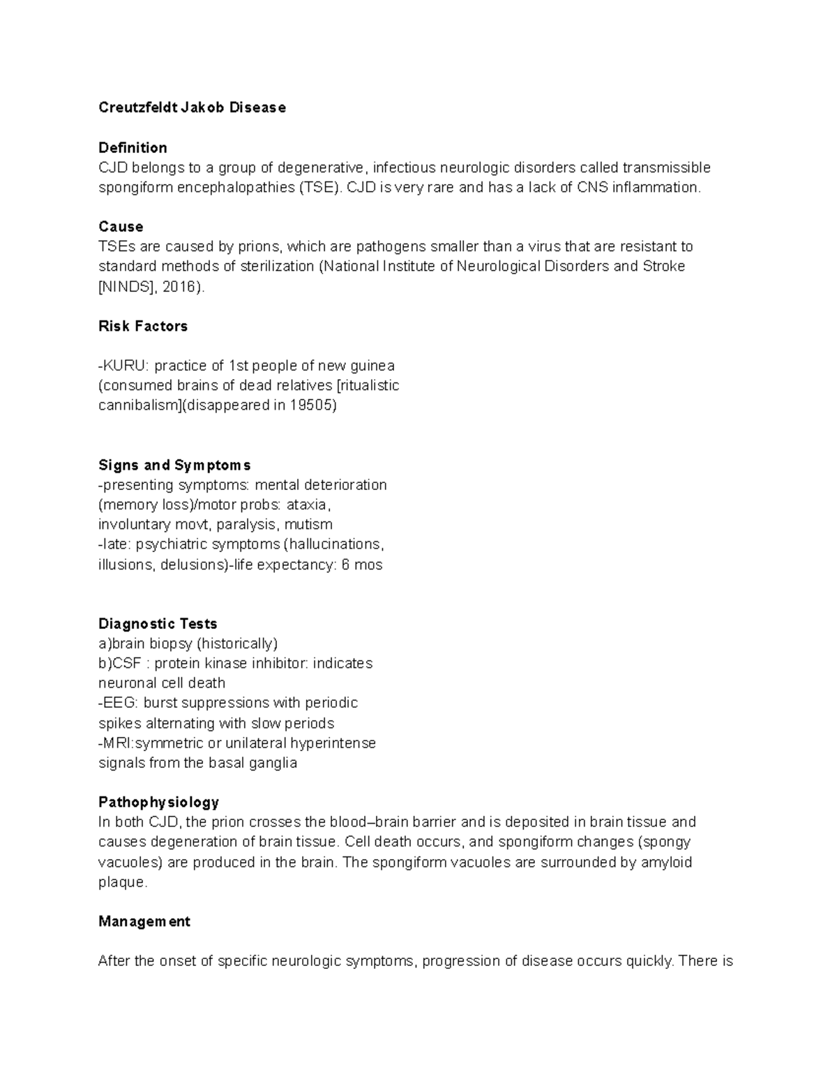 Creutzfeldt Jakob Disease - Creutzfeldt Jakob Disease Definition CJD ...