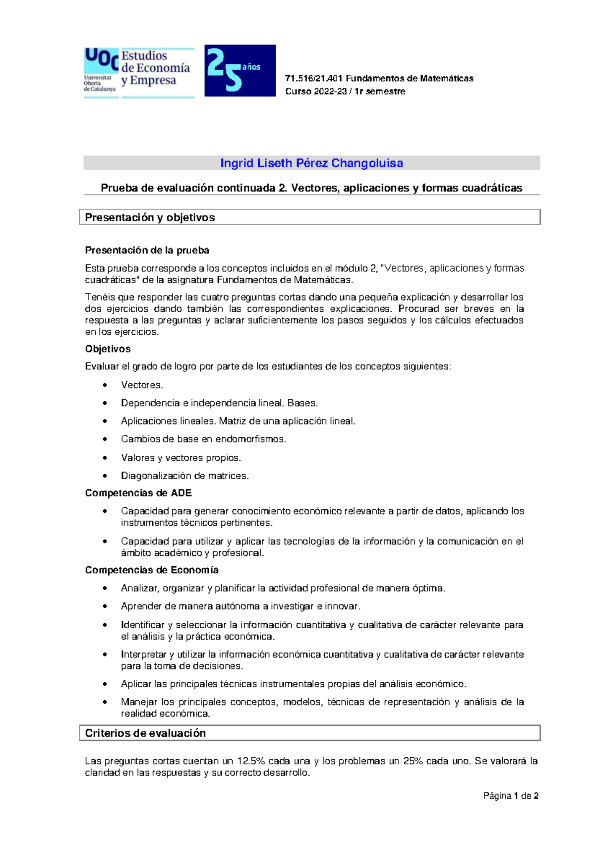 PEC2 Ingrid Pérez - ejercicios resueltos paso a paso - 71.516/21 Fundamentos de Matemáticas ...