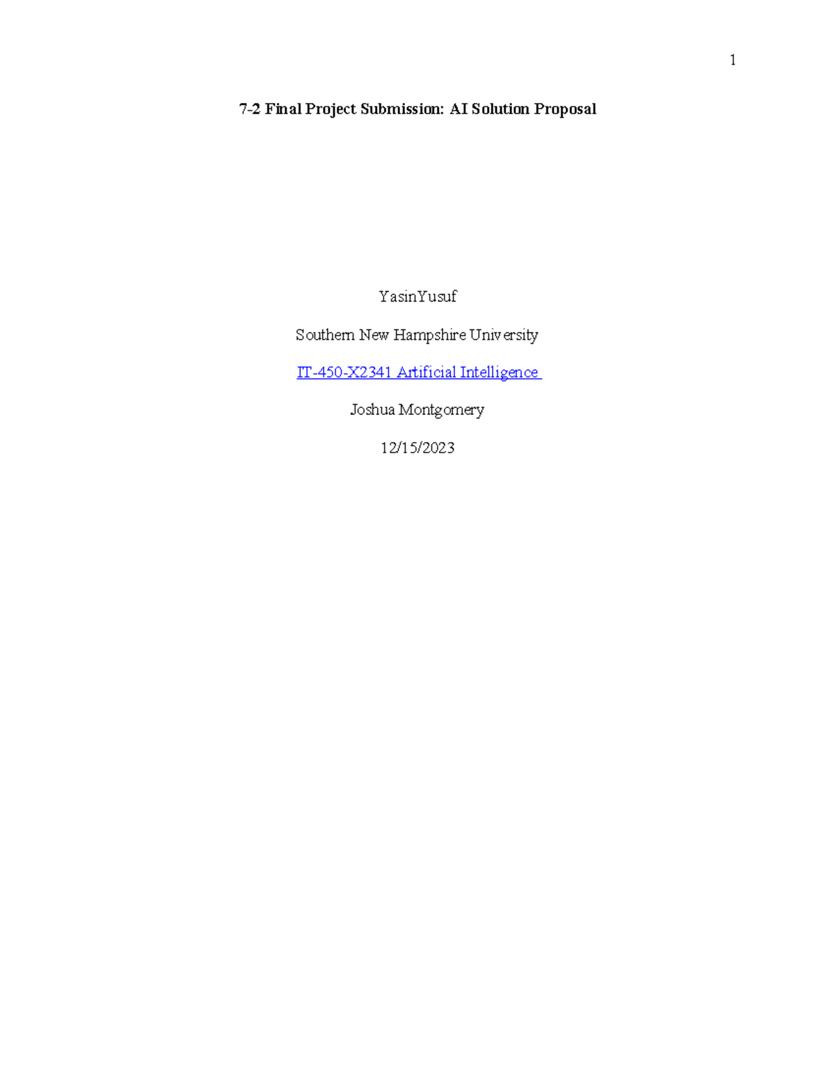 7-2 Final Project Submission AI Solution Proposal - 7-2 Final Project Submission: AI Solution ...