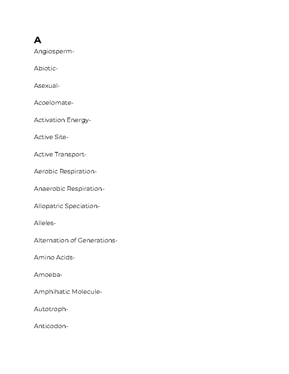 ABC Biology Book - A Angiosperm- Abiotic- Asexual- Acoelomate ...