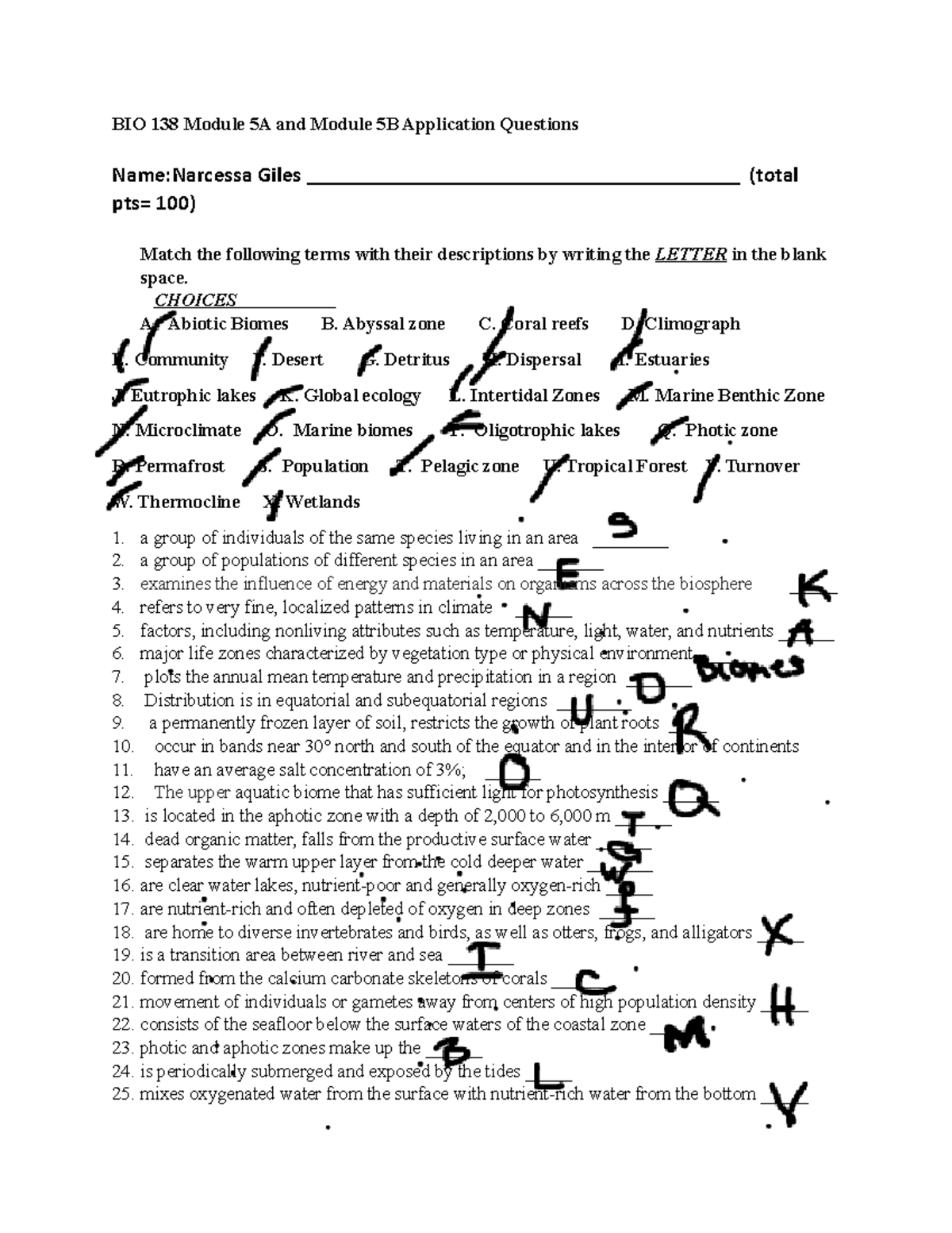 BIO 138 Module 5A and Module 5B Application Questions - BIO 138 Module ...