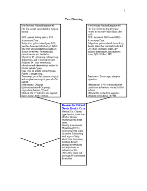 2 care Map Postpartum - Care plan 2 - Student: Maha Hamdan Care MAP for ...