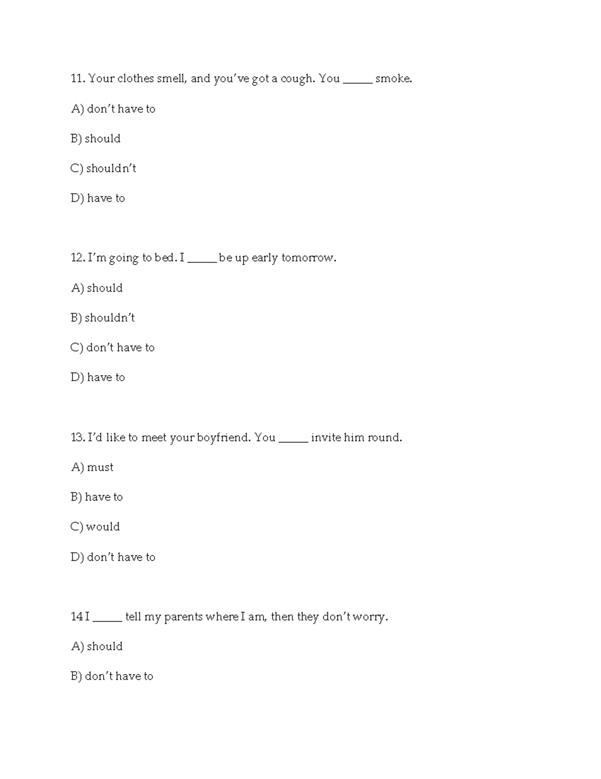 GT 6 - Grammar Test: GBA EPT Reviewer 6.7 - Your clothes smell, and you ...