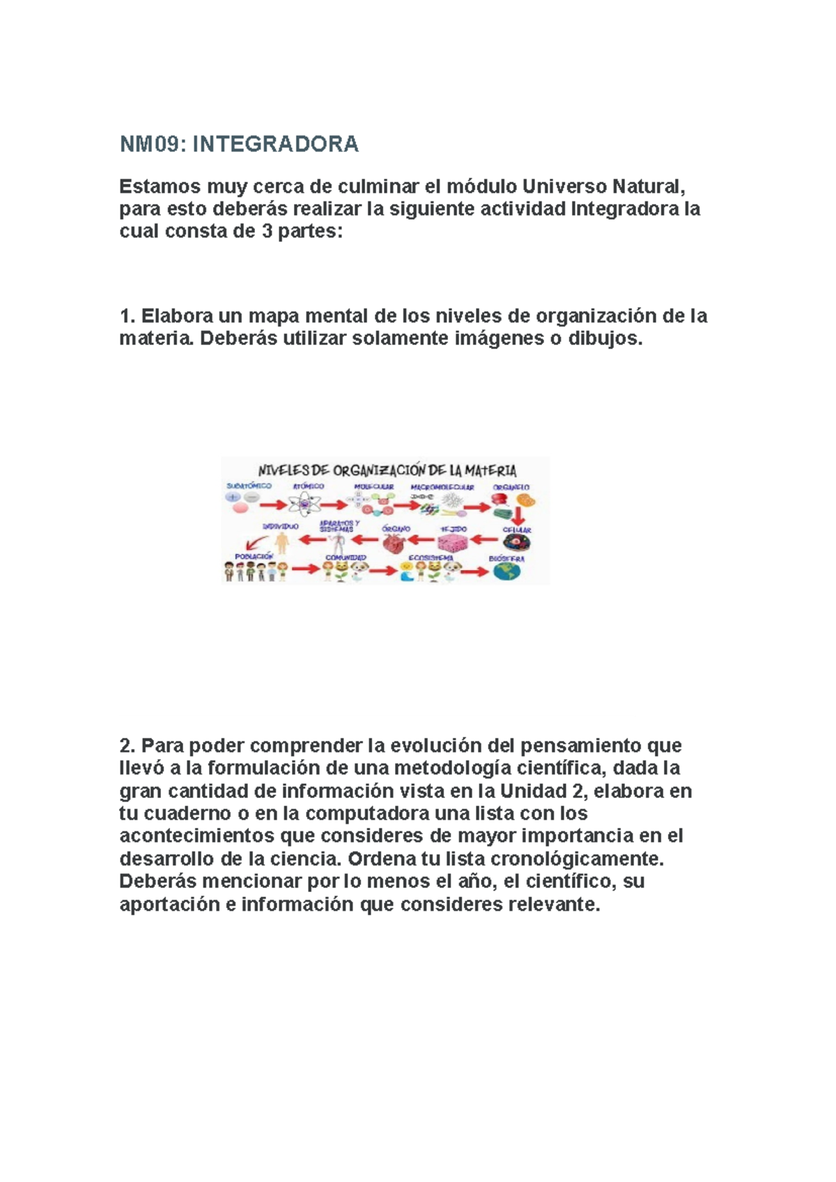 NM09: INTEGRADORA - NM09: INTEGRADORA Estamos muy cerca de culminar el ...