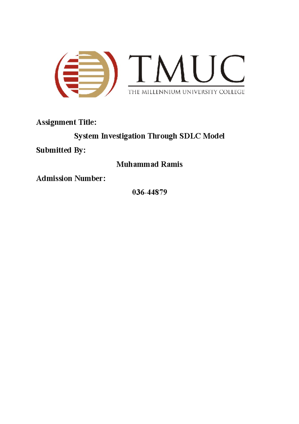 SDLC%202-1 - This is an assignment of a computer subject - Assignment ...