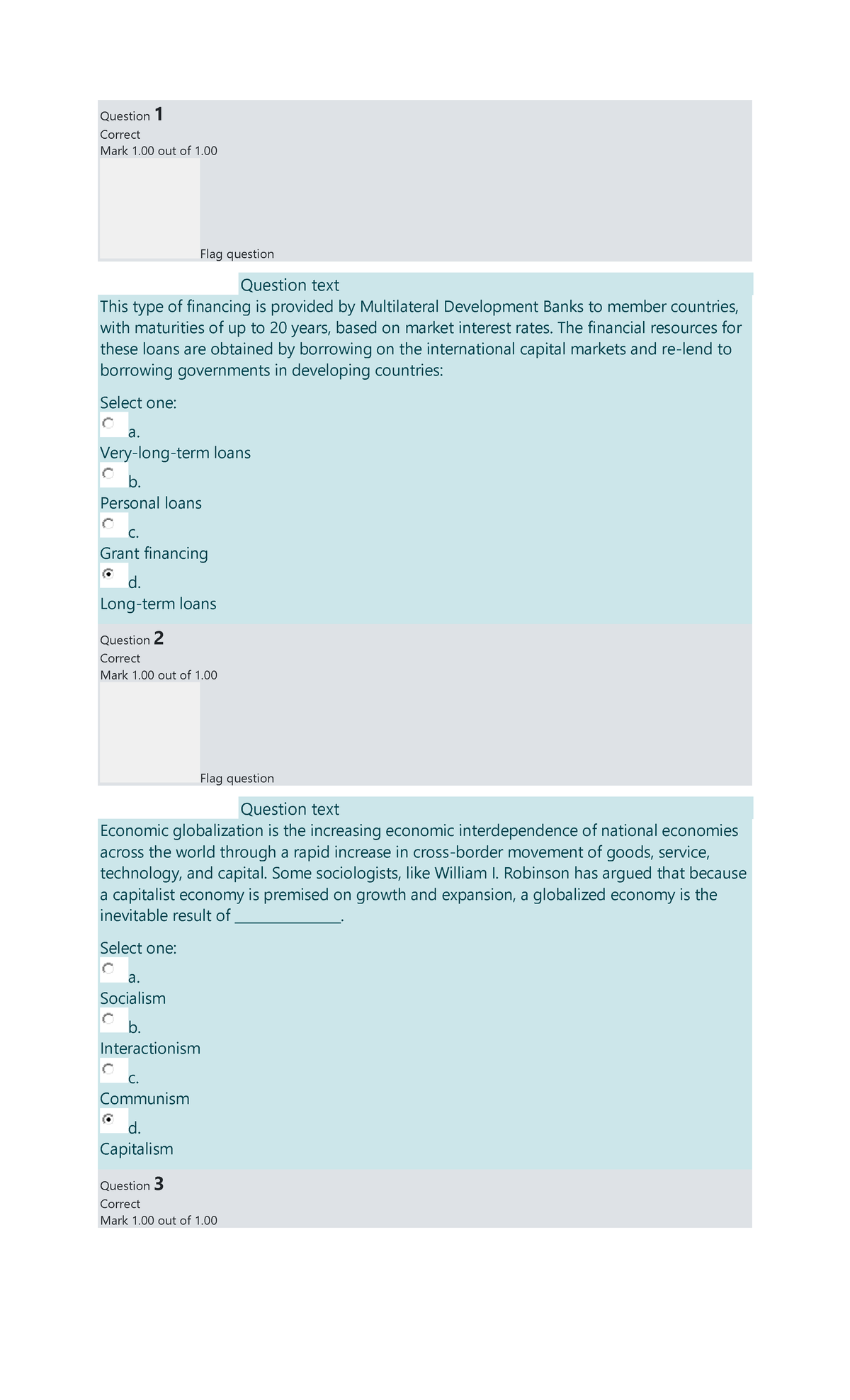 Contempo- Prelim - Question 1 Correct Mark 1 out of 1. Flag question ...