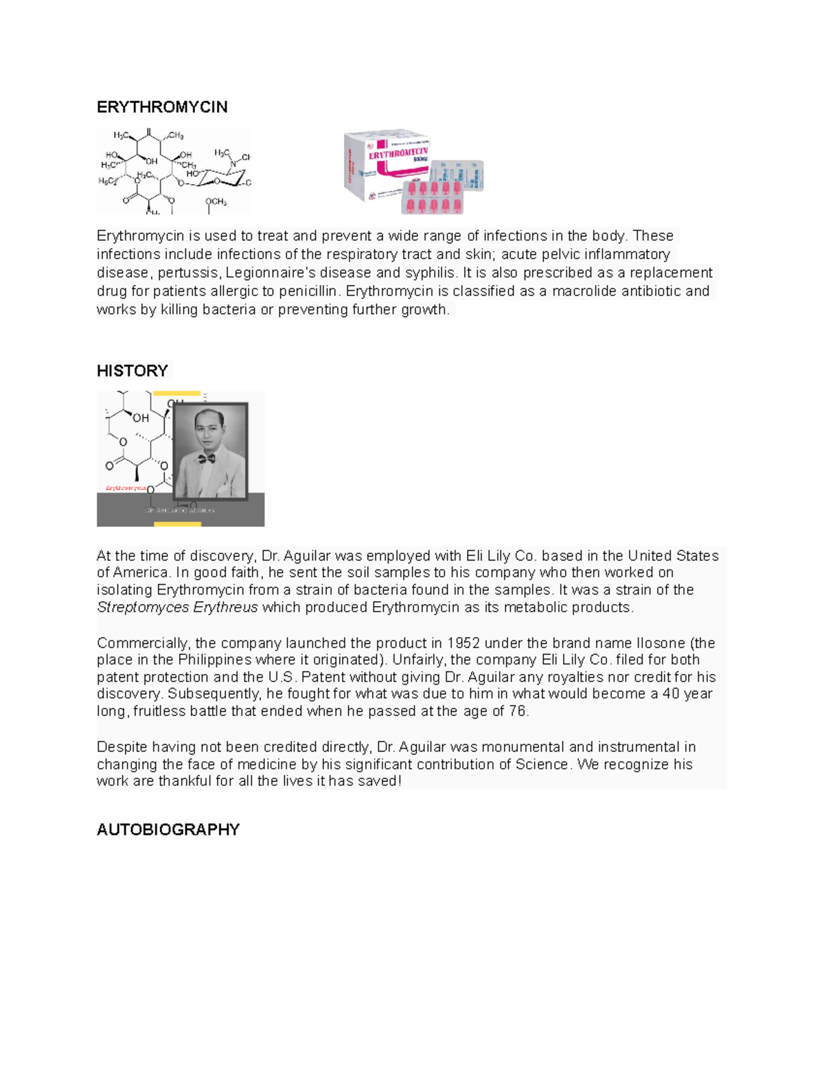 STS (Erythromycin) - ERYTHROMYCIN Erythromycin is used to treat and ...