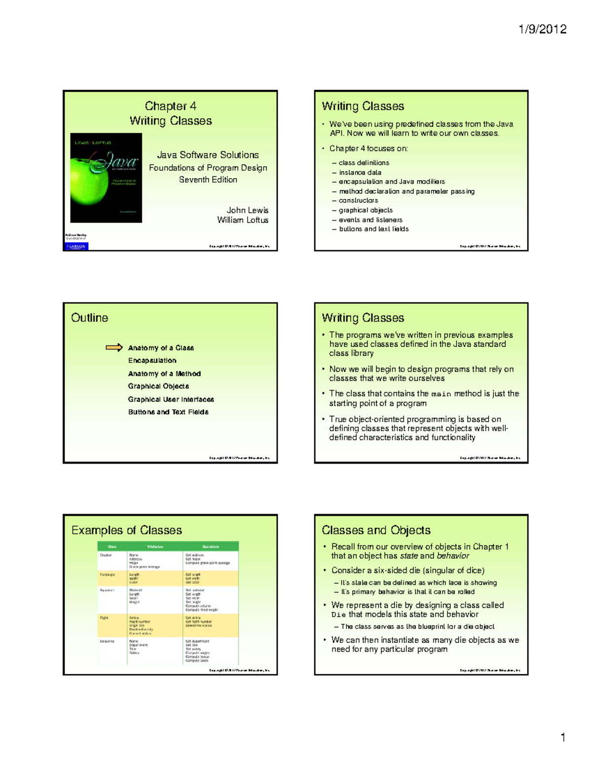 Writing Classes Chapter 4 - Studocu