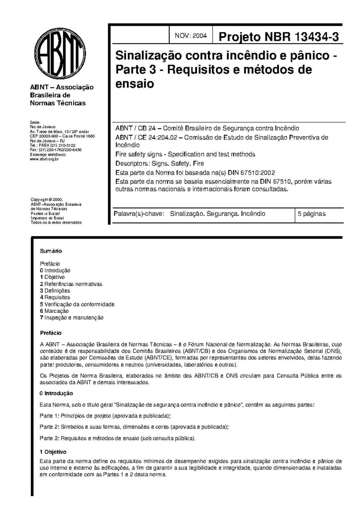 NBR 13434-3 sinalização de segurança contra incêndio e pânico. Parte 3 ...