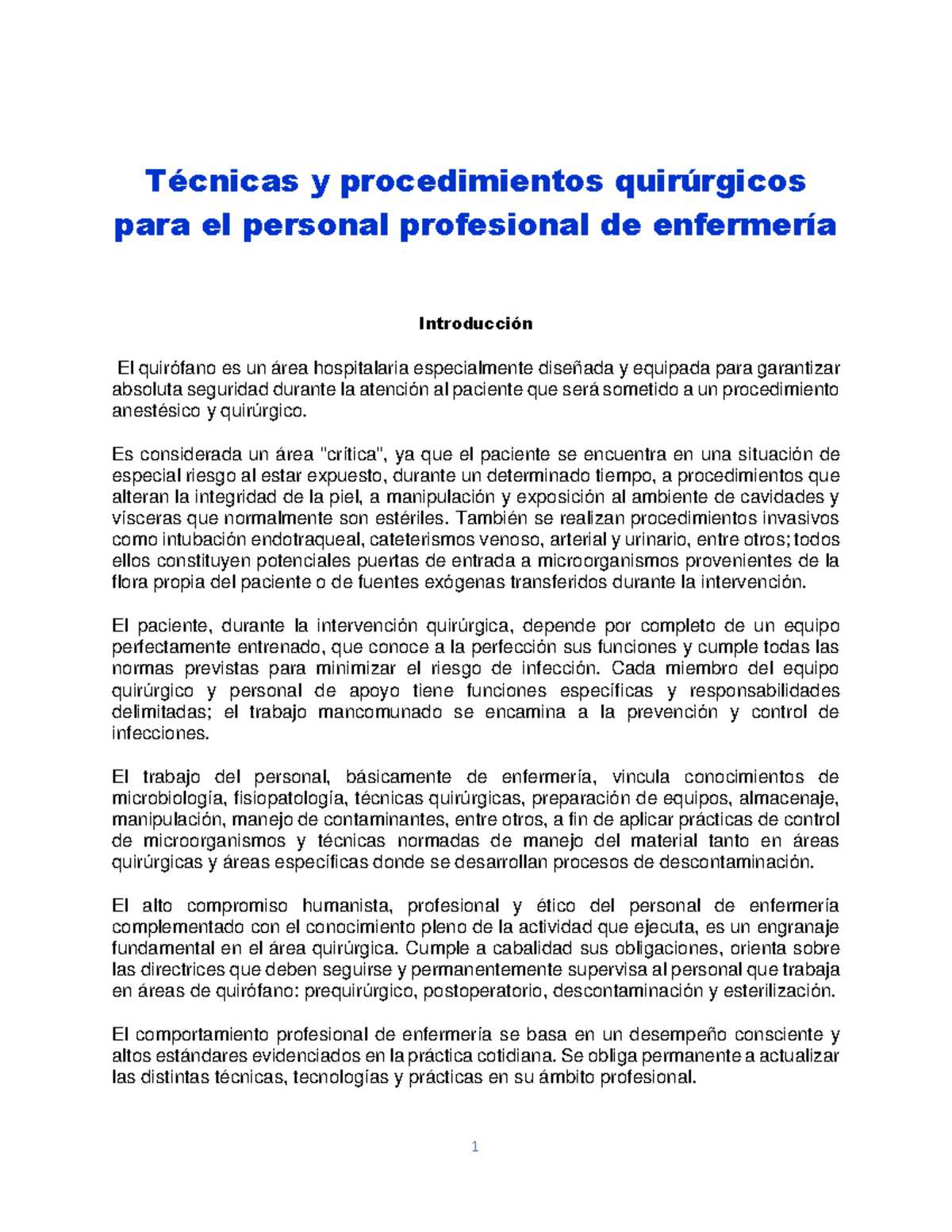 Técnicas y procedimientos Medico quirúrgicos - TÈcnicas y ...