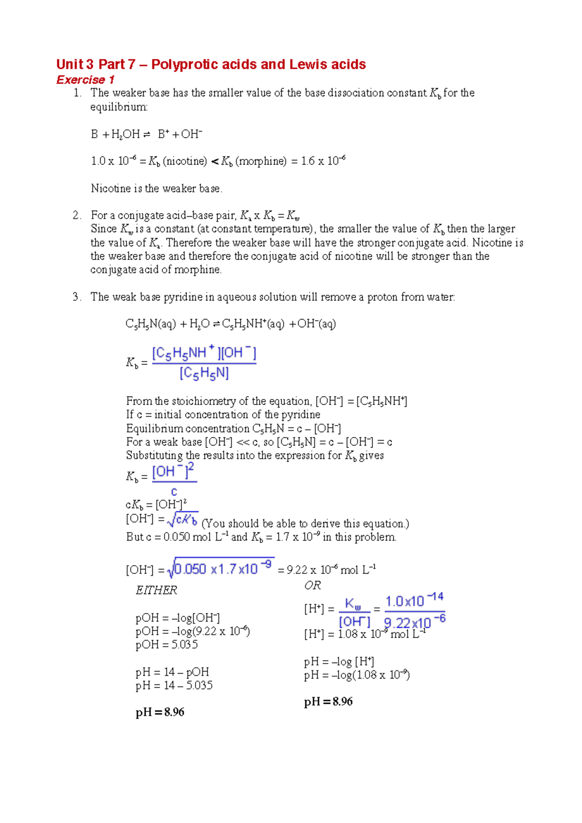 U3P7-answers - Answers - Unit 3 Part 7 – Polyprotic acids and Lewis ...