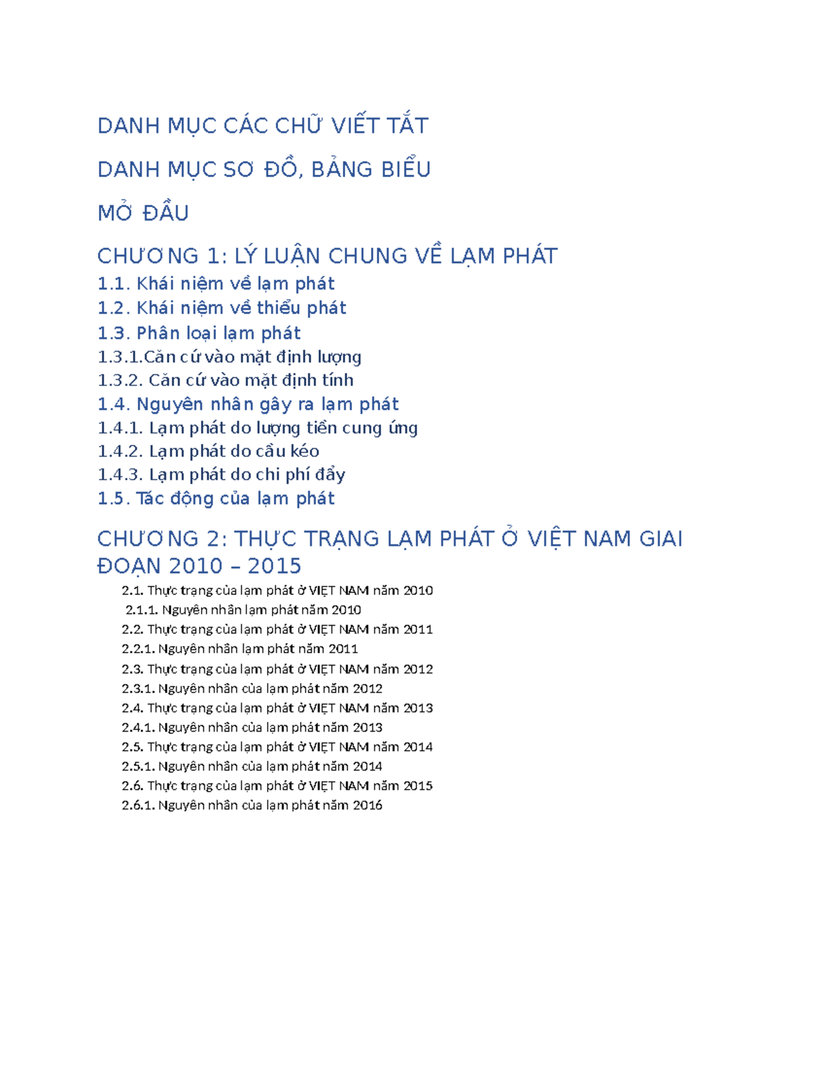 Tiểu luận 2 - kinh tế - DANH MỤC CÁC CHỮ VIẾT TẮT DANH MỤC SƠ ĐỒ, BẢNG ...