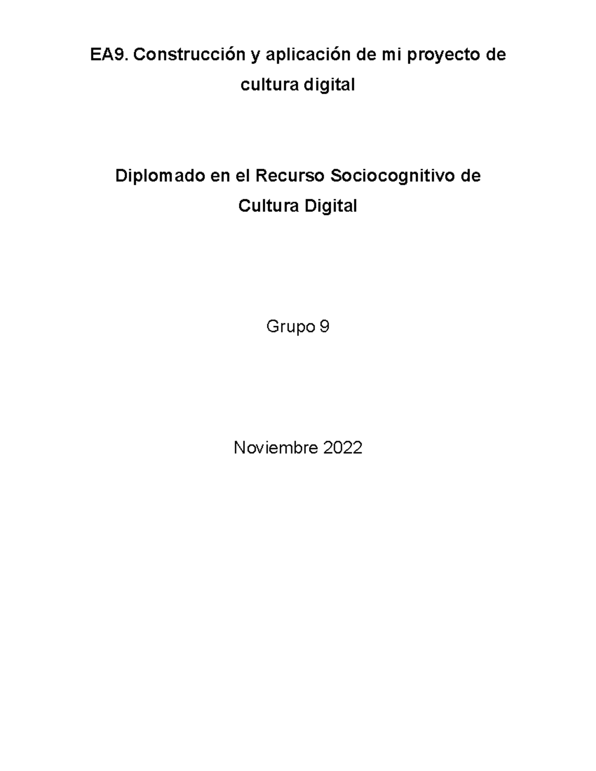 Proyecto Transversal Ea9 Construcción Y Aplicación De Mi Proyecto De