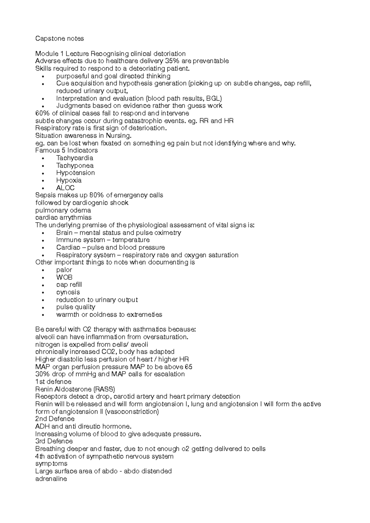 Capstone Workshop Notes Capstone Notes Module 1 Lecture Recognising