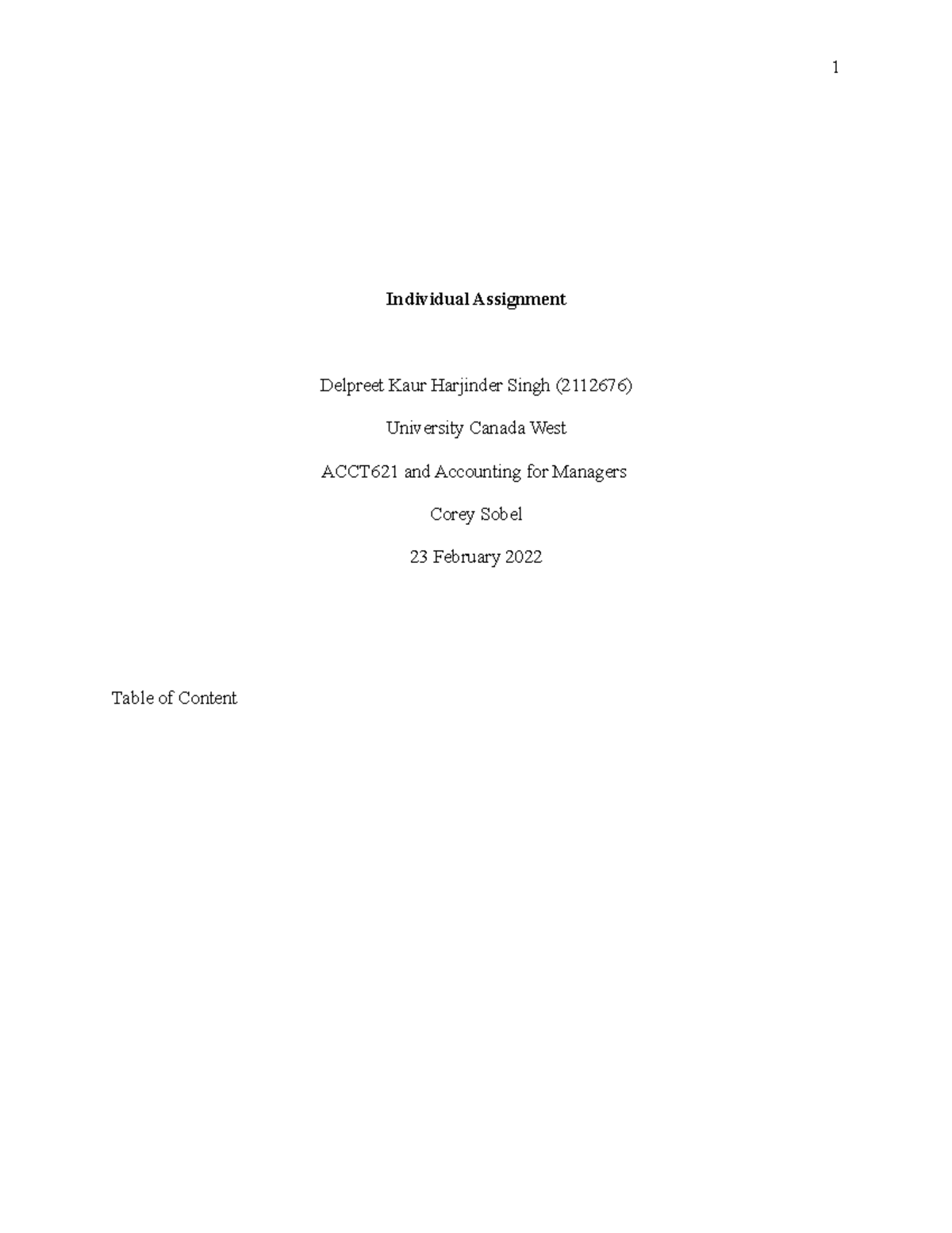 APA Paper Template 7th Ed-Oct2021 - Individual Assignment Delpreet Kaur ...