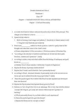 Pratical 4 Self Concept Questionnaire - Copvright Regd No A/2005 D ...