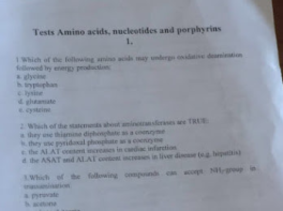 Mcqs On Proteins And Amino Acids at David Headrick blog