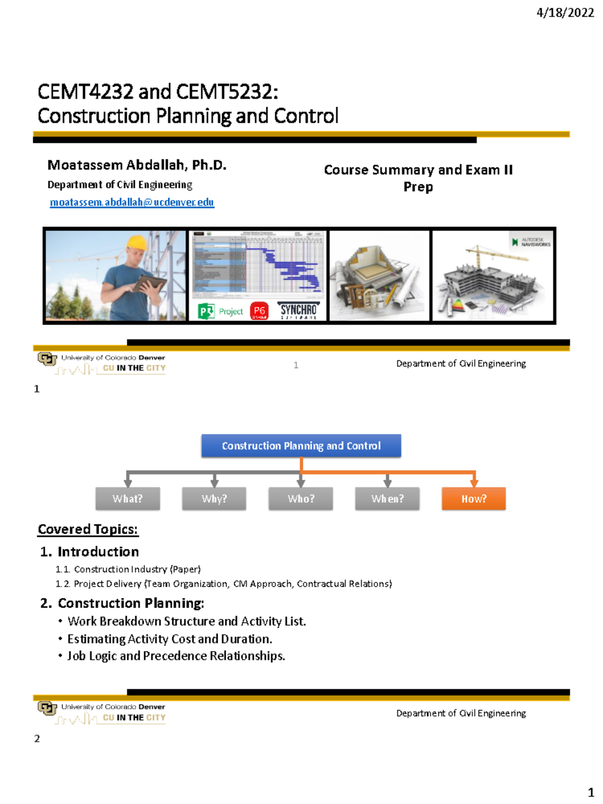 Construction Planning and Control - Construction Planning and Control ...