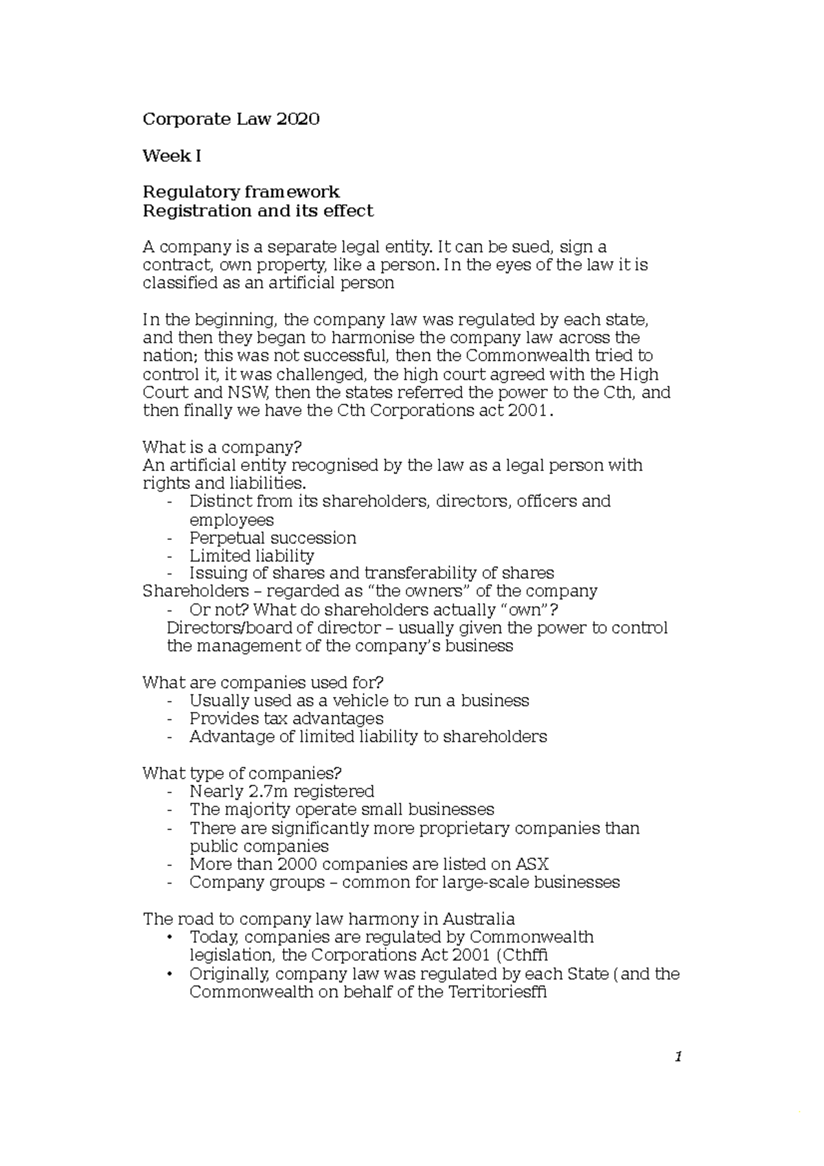 Downstudocu - easy to follow comprehensive note from corporation law ...