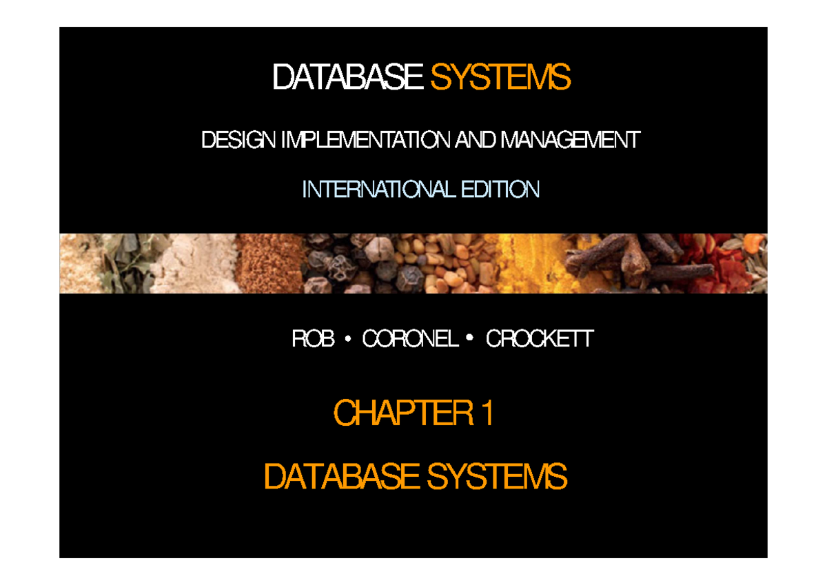 INF2603-ch1 - Summary Database Principles - DATABASE SYSTEMS DESIGN IMPLEMENTATION AND ...