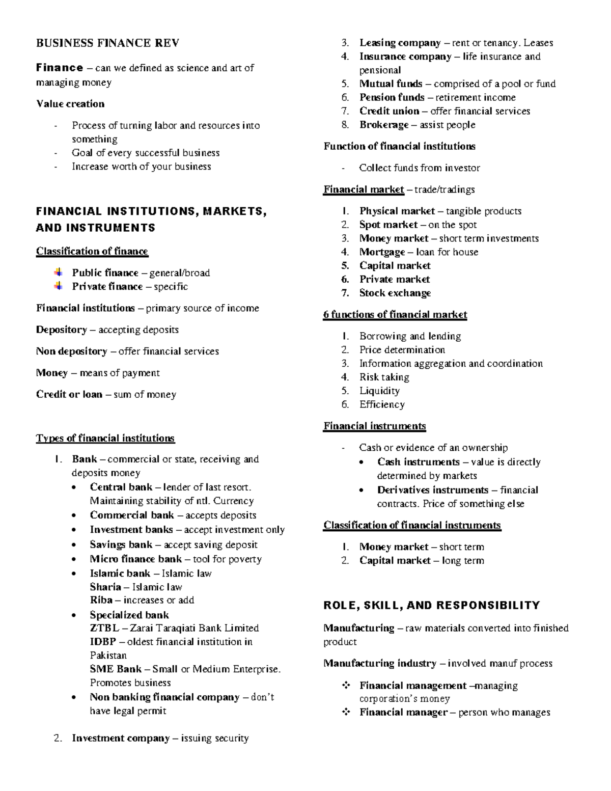 Business Finance REV - reviewer q yan bus fin - BUSINESS FINANCE REV ...