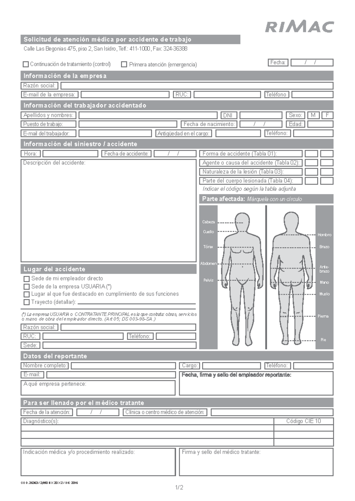 Ficha DE Atención Medica SCTR Rimac - investigacion de mercados - UNTRM - Studocu