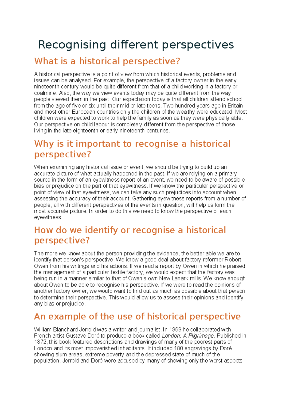ways to recognised and understand different opinions and perspectives ...