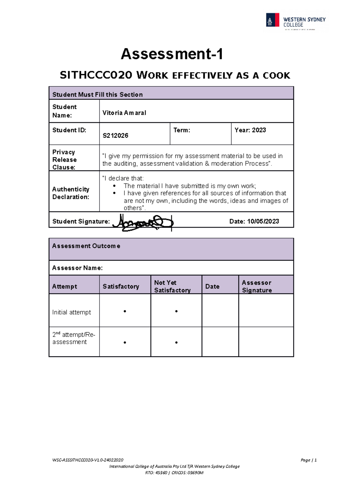 Assessment-Task-1 - task 1 - 200032 - UWS - Studocu