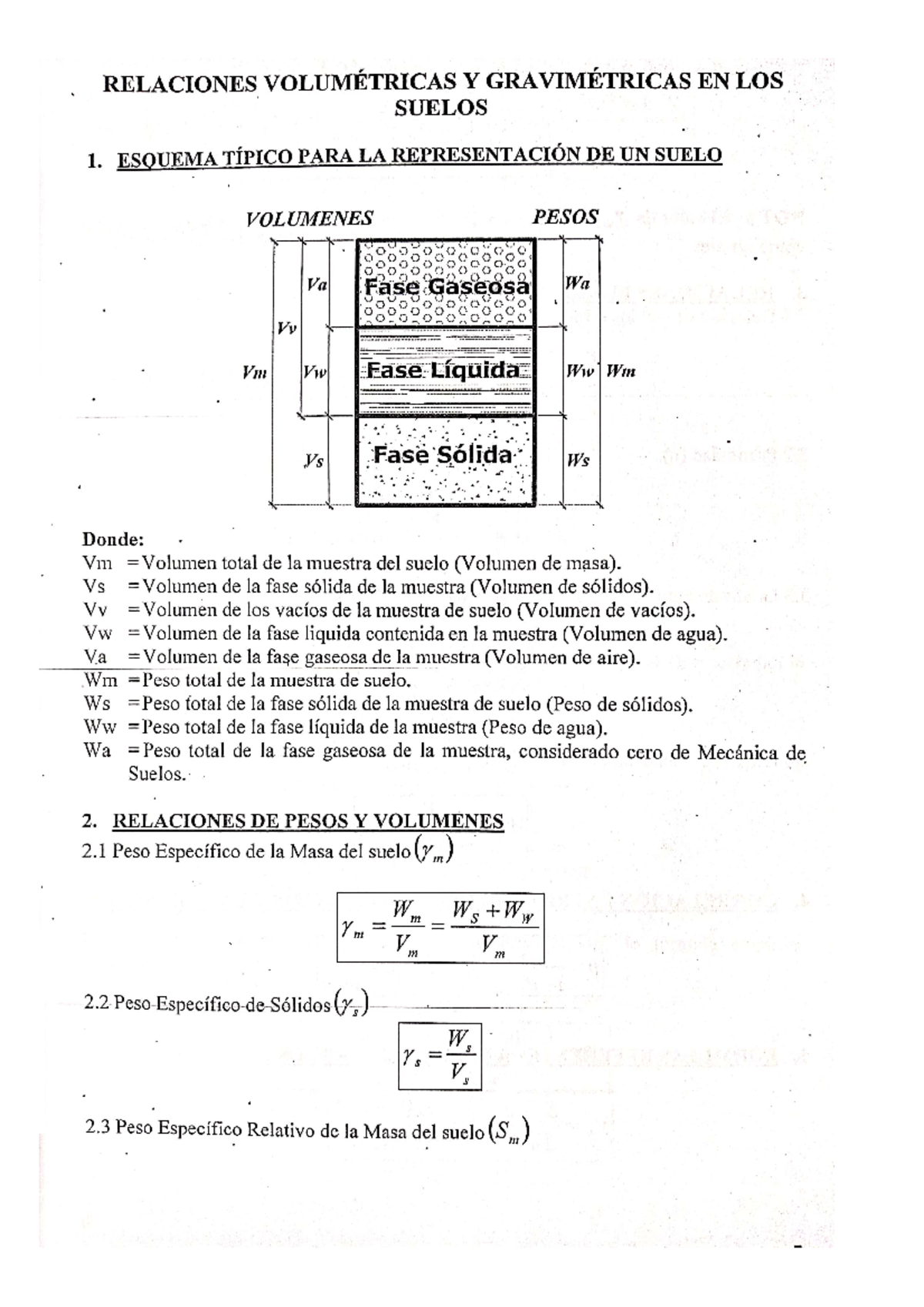 S02.s1 - Formulas - Mecanica de Suelos - Studocu