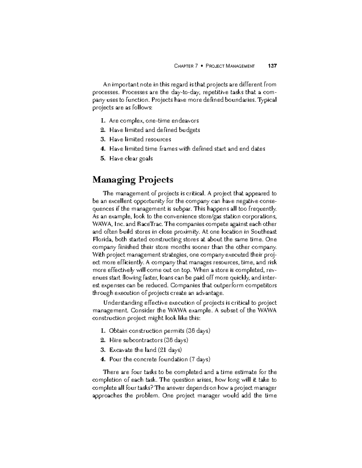 Split PDFFile 137 to 140 - CHAPTER 7 • PROJECT MANAGEMENT 137 An important note in this regard ...