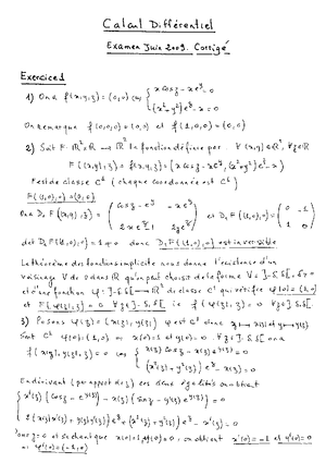Série 8 de TD calcul différentiel - Fonctions diff ́erentiables Exercice 1. Soit α ∈ R, on - Studocu