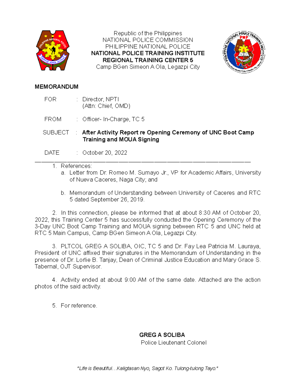 AAR MOA Signing - gdssdgdgsgdgsggsggdgdgddgdg - Republic of the ...