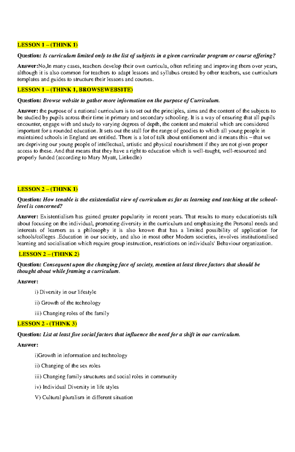 Module 1 activities - EDUC 106 (The School Curriculum) - LESSON 1 ...