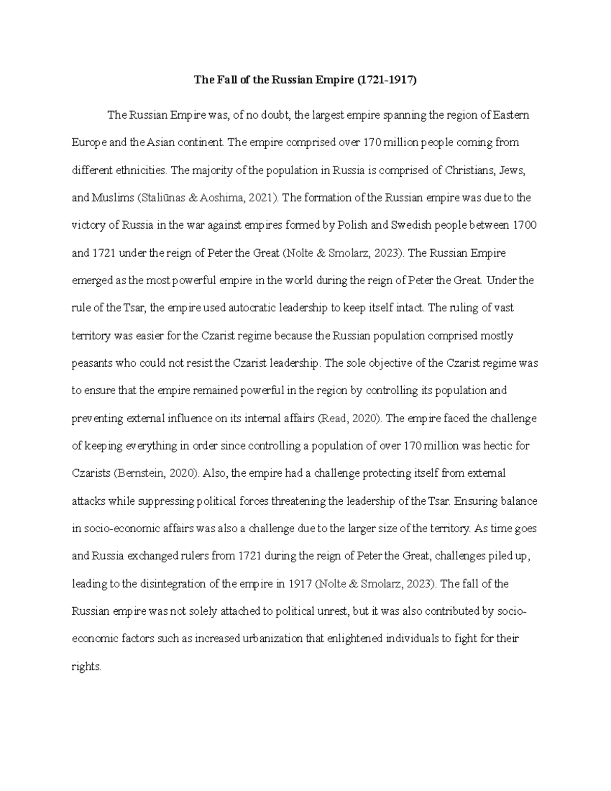 The Fall of the Russian Empire - The empire comprised over 170 million ...