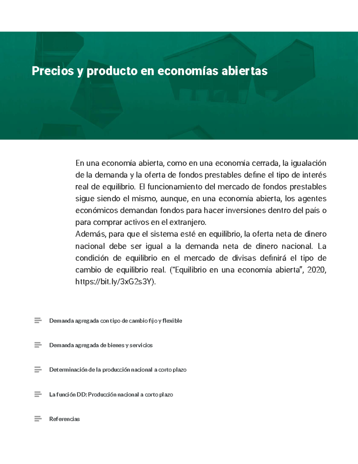 Módulo 1 - Lectura 3 - Material del curso - En una economía abierta ...