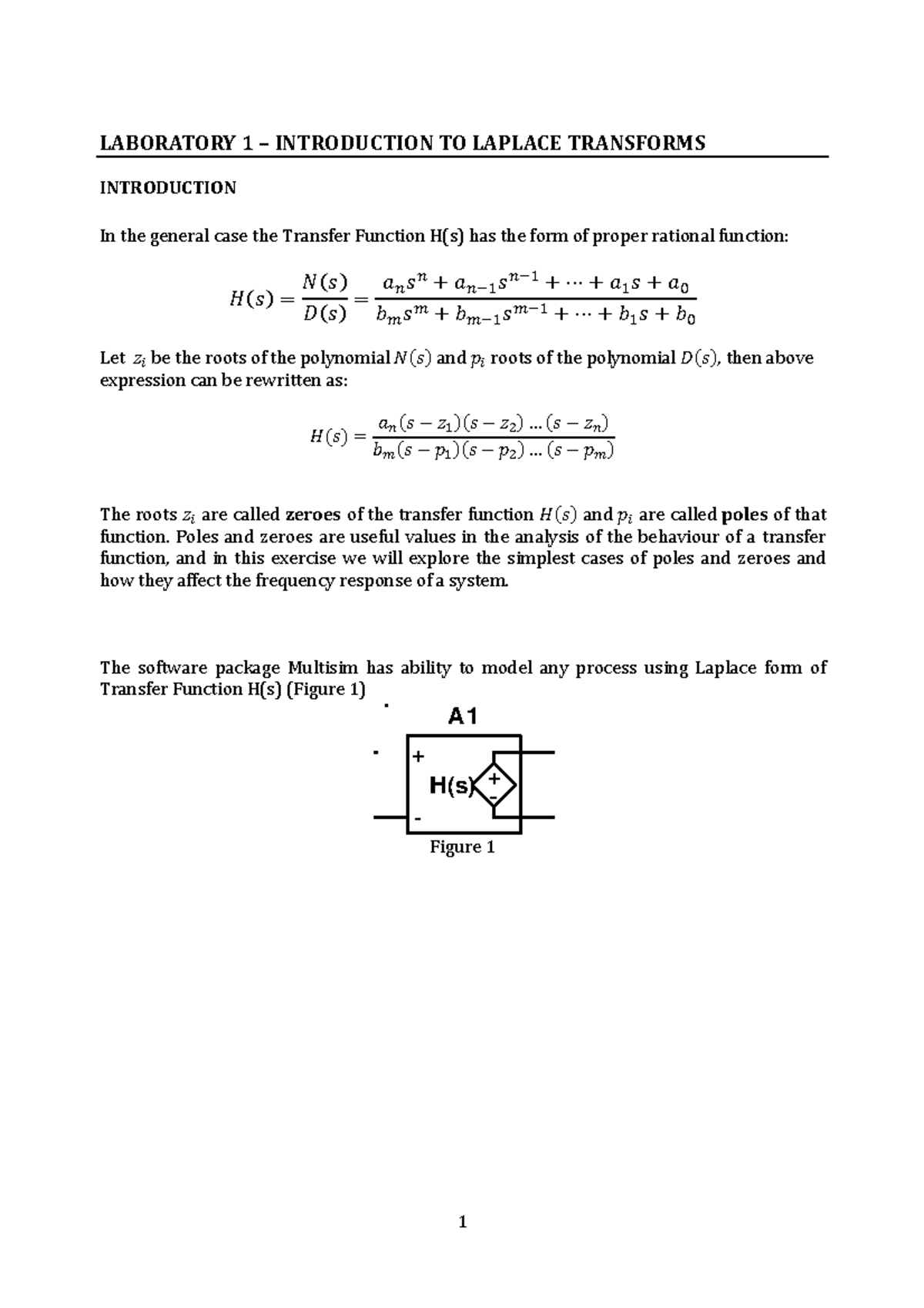 Laboratory 1 - Introduction to LP - LABORATORY 1 – INTRODUCTION TO ...