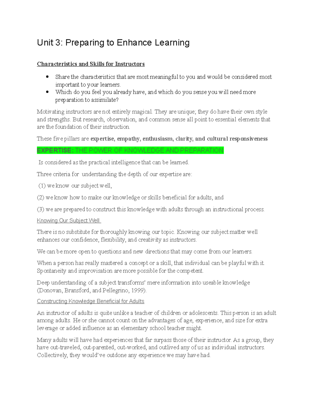 ED5344 U03 d01-02-03 Preparing to Engnace Learning - Unit 3: Preparing ...